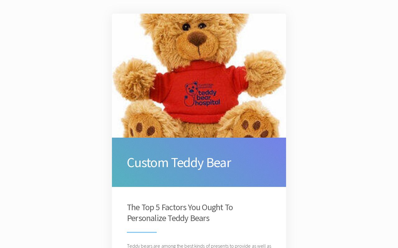 Custom Teddy Bear